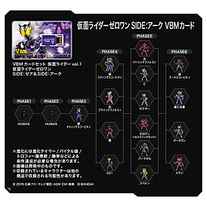 Bandai Vital Bracelet Kamen Rider VBM Card Set Vol 1 - Zero-One Side: Zea & Side: Ark