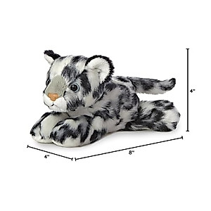 Aurora® Adorable Mini Flopsie™ Snow Leopard Stuffed Animal - Playful Ease - Timeless Companions - Gray 8 Inches