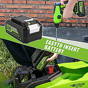 ANTRobut 2Pack 6.0Ah Replacement Greenworks 24V Battery 29842 29852 BAG709 BAG710 for Greenworks 24V and 2x24V(48V) Tools with Dual Port Charger