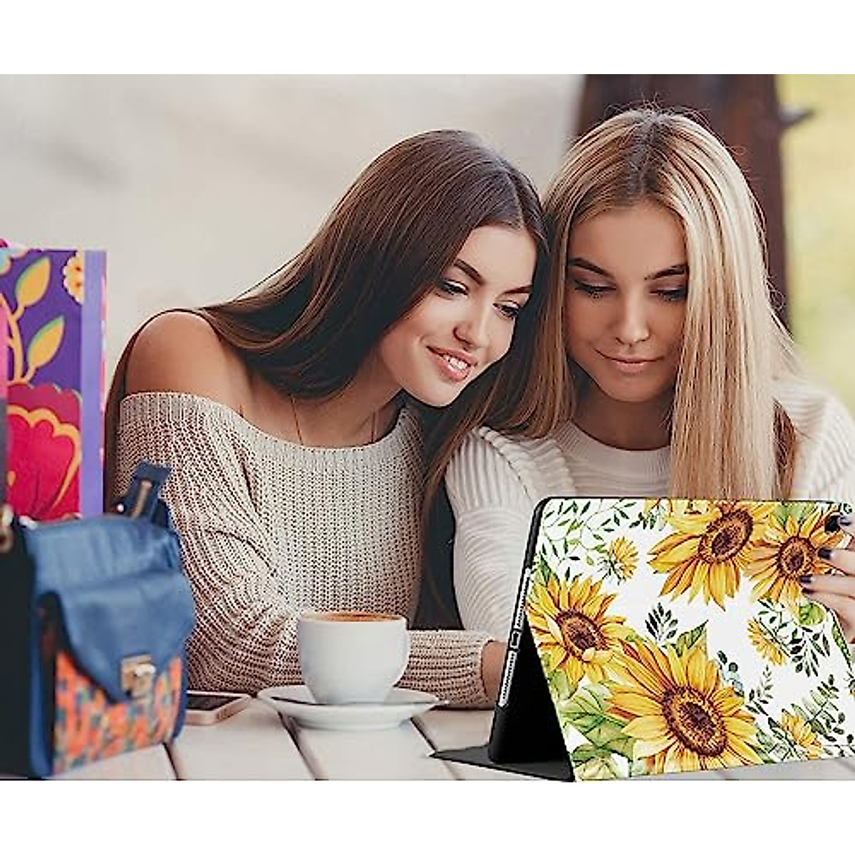 Case for iPad Mini 6 2021 8.3 Inch, Multi-Angle Smart Stand Cover Auto Sleep/Wake for iPad Mini 6th Generation 8.3 Inch，Watercolor Sunflower