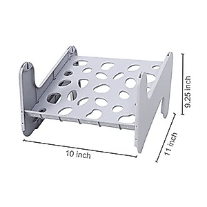 Shoe Slots Organizer, Stackable Shoe Rack, Space Saver for Closet, Double Deck Shoe Holder Shelves for Home and Office Organization, Grey, 2 Pack