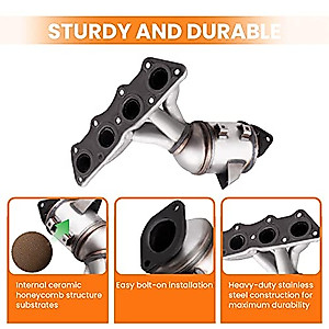 maXpeedingrods Exhaust Manifold Catalytic Converter for Hyundai Accent for Kia Rio Soul 2012 2013 2014 2015 2016 2017, Direct-Fit,EPA Compliant,w/Gasket Bolts