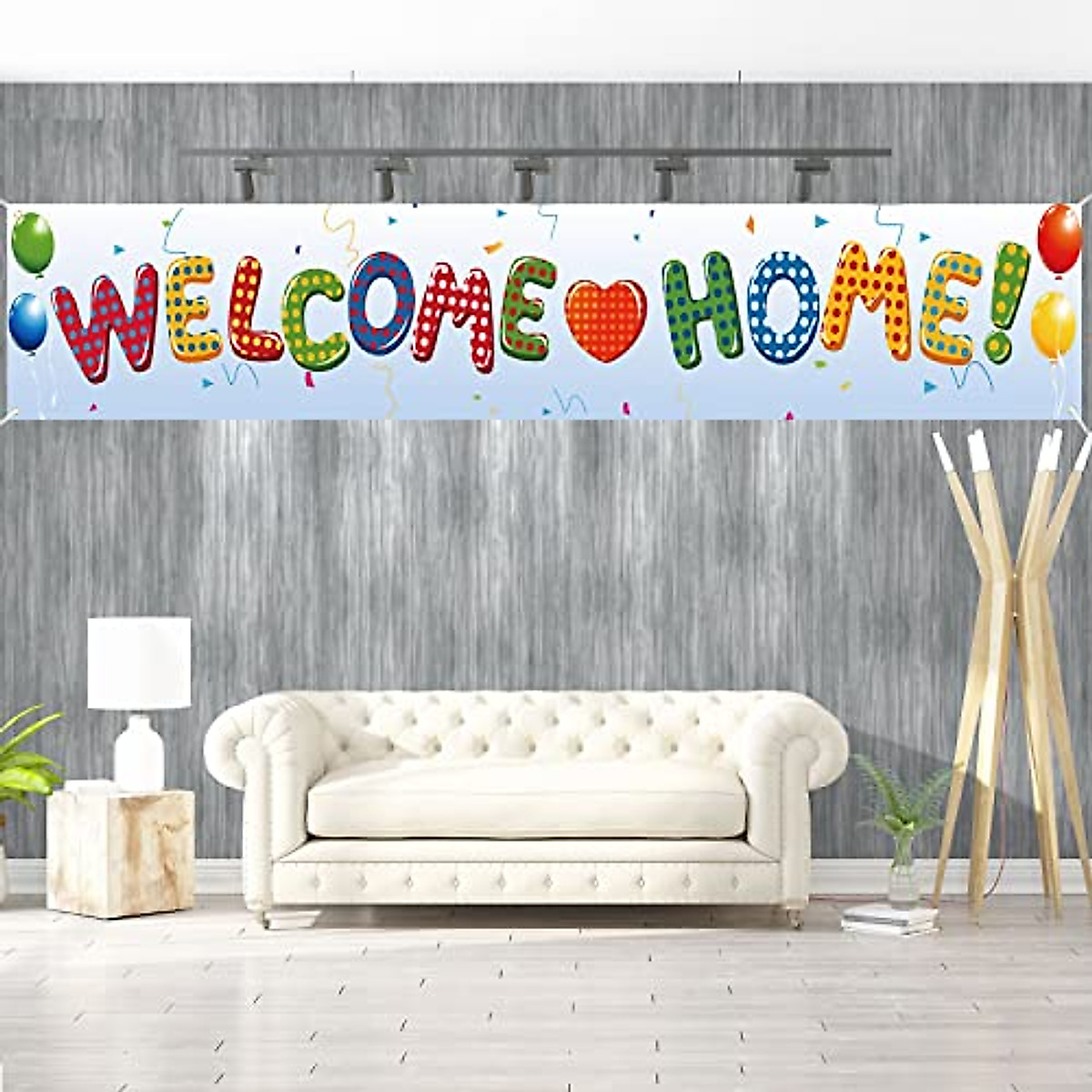 Labakita Welcome Home Banner Housewarming, Welcome Home Decorations for Hospital/Military/Navy/Marine Corps/Marine Boot-camp/Army/National Guard/Air Force, Welcome Home Sign
