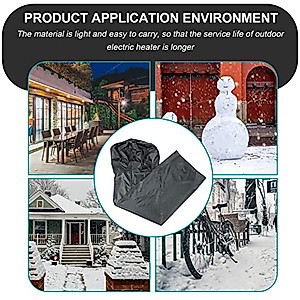 Angoily Cover Outdoor Covers Heater Standing Garden Use Oxford Resistant for Features Snow- Patio with Fabric Zipper Proof Heaters Wind-