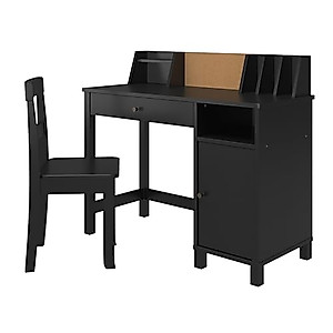 Little Seeds Abigail Kids Desk with Chair, Black