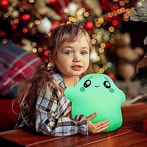 FRSHALOUIS Ghosty Plush Toy Doll - Glow in The Dark Fluorescent Plush Toy,Halloween Foxy and Boxy Plush The Best Gift for Christmas Birthday (Ghosty)