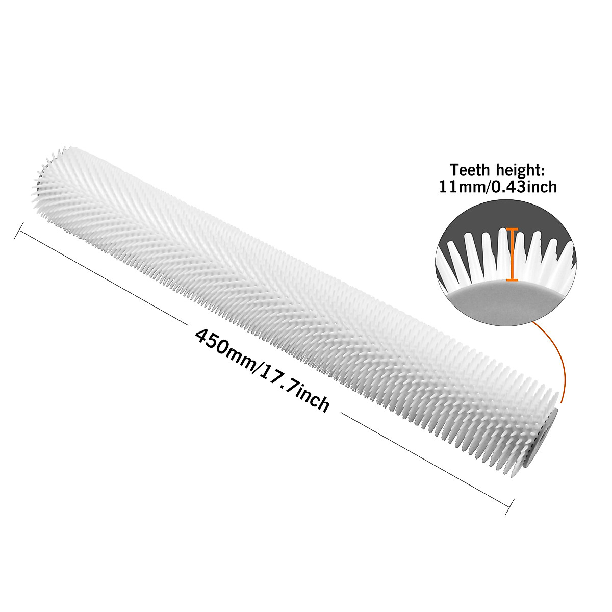 ROLLINGDOG Spiked Roller-Epoxy Floor Spiked Roller for Self Leveling Concrete,Spiked Screeding Compound Roller for Cement Concrete Paint (450mm)