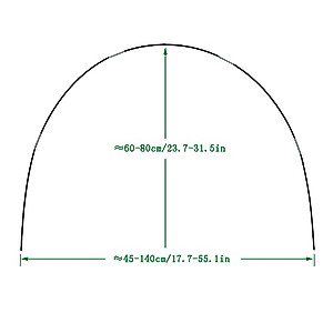 Greenhouse Tunnel with Clips,Set of 6,Greenhouse Hoops for Supporting Garden Row Covers to Protect Plants from Frost, Insects, Birds, or Intense Sun
