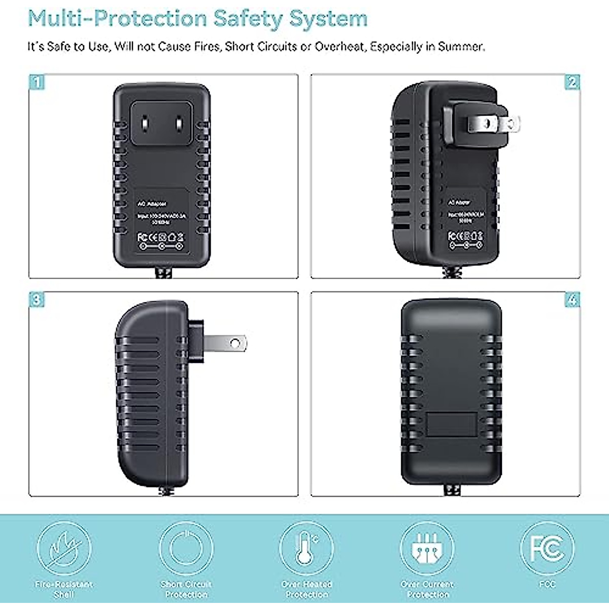 GIZMAC 8V AC/DC Adapter for at&T Vtech SynJ SB67118 SB67138 SB67158 Syn J SB 67118 SB 67138 SB 67158 4-Line Corded Cordless Phone Small Business Telephone System ATT DC8V Power Supply