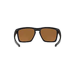 Oakley Men's OO9341 Sliver XL Rectangular Sunglasses, Matte Black/24K Iridium, 57 mm