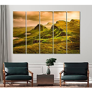 Mount Queering at Sunset UK Canvas Print 5 Panels / 36x24 inches