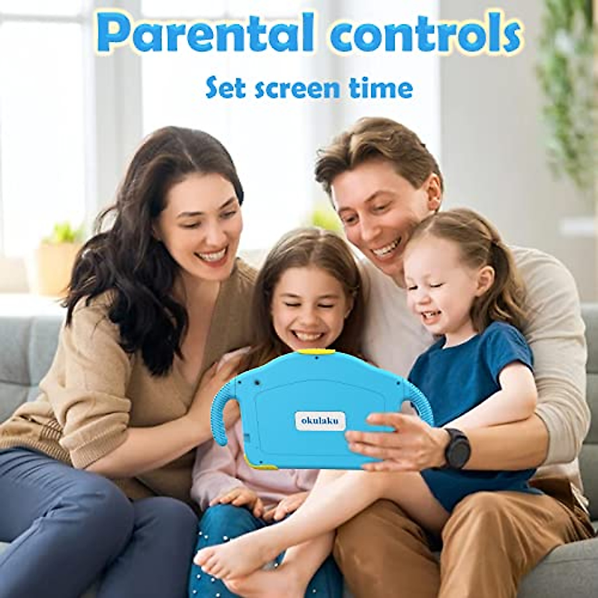 Kids Tablet 7'', Toddler Android Tablet for Kids w/ 32GB ROM, WiFi Children Tablet Dual Camera, Parental Control, Educational Games, Kid App Pre-Installed Google Playstore YouTube Netflix for Boy Girl