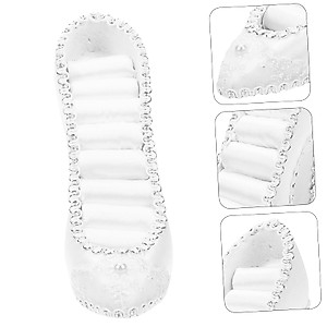 GARVALON Shoe Jewelry Display Shoe Ring Tray Jewelry Storage Box Jewelry Organizer Case Earrings Stand Resin Ring Holder High Heel Ring Display Case Shoe, Jewelry Displays Stand
