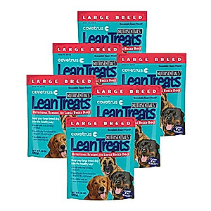 Covetrus Nutrisential Lean Treats for Large Dogs - Soft Dog Treats for Large Dogs - Nutritional Low Fat Bite Size K9 Treats - Chicken Flavor - 10oz - 6 Pack