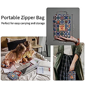 KALOUR Premium Colored Pencils for Adult Coloring Book,Set of 50 Colors,Zipper Slot Pencil Case,with Sharpener,Colorless Blender Pencils,Soft Core,Ideal for Layering Blending,for Artists Beginner