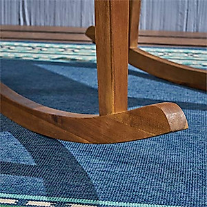 Afuera Living Modern/Contemporary Outdoor Acacia Wood Rocking Chair in Teak