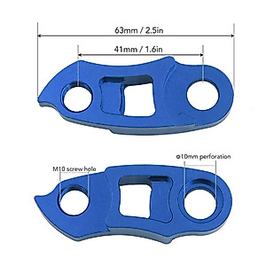 Aluminum Alloy bikes Tail Hook Extension Extender , bikes Rear Derailleur Hanger Extension , Frame Gear Tail Hook Extender for Most Bikes (Blue) , bikes Rear Derailleur Hanger Extension , Alumin