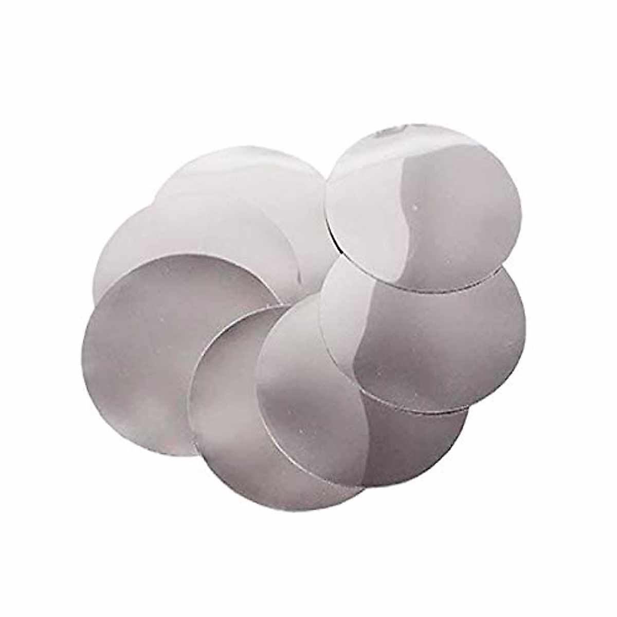 50 Packs Wine Pour Disc Drop Stop Pour Spout Cards - Thin and Reusable Pour Wine Whisky Foil Silver Drop Pouring Disks