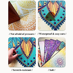 Portable Heated Yoga Mat, Adjustable Temperature Heated Floor Mat, Non-Slip Electric Heating Pad Ideal for Yoga, Hot Yoga, Pilates, Fitness, Exercise,Blooming