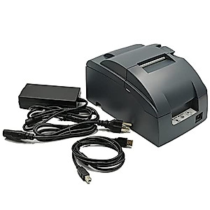 Epson TM-U220B Dot Matrix Compact POS Impact Receipt and Kitchen Label Printer - USB, Ethernet and DK Port Connectivity - Print Speeds up to 6.0 lps, 4 Lines Per Second, Auto-Cutter, DAODYANG