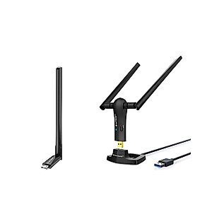 BrosTrend 1200Mbps Long Range USB WiFi Adapter for PC Desktop Laptop of Windows 11/10/8.1/8/7 and BrosTrend 650Mbps Linux WiFi Adapter for Ubuntu, Mint, Kali, Debian, Kubuntu