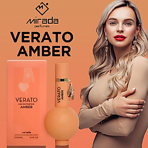 MIRADA Verato Amber, Women's Eau de Parfum (EDP) 3.4 FL. Oz (100ml), Women’s Perfume with Notes of Ylang-Ylang, White Flowers, Frangipani, Amber, Musk, Vanilla, Cedar, Cashmeran