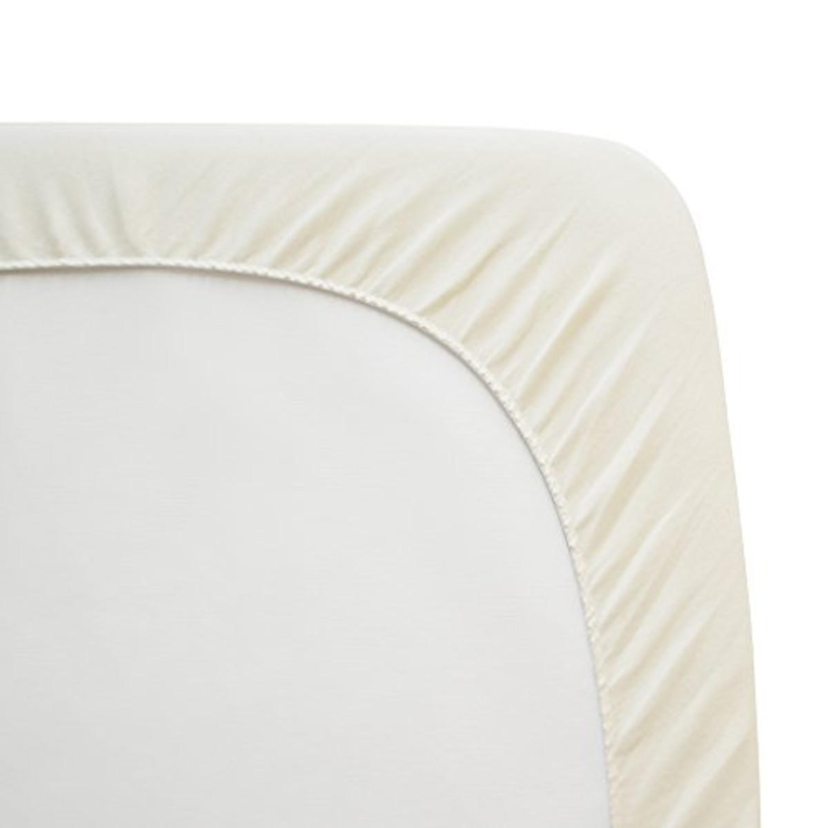 TL Care Waterproof Quilted Crib Size Fitted Mattress Cover Made with Organic Cotton Top Layer, Natural Color, 2 Pack