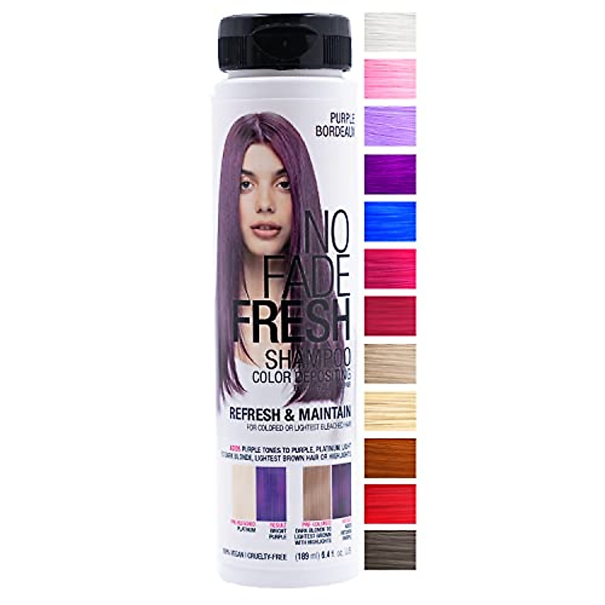 Purple Color Depositing Shampoo - Semi Permanent Hair Color with BondHeal Bond Rebuilder - Violet Hair Dye 6.4 oz