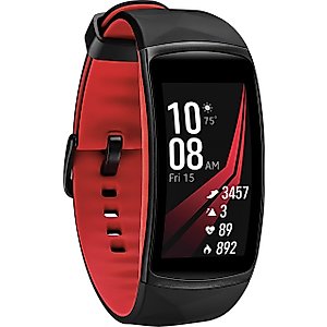 SAMSUNG Gear Fit2 Pro Fitness Smartwatch (Small) - Red (Renewed)