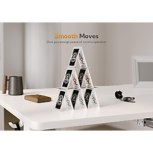 Claiks Standing Desk with Drawers, Stand Up Electric Standing Desk Adjustable Height, Sit Stand Desk Computer Workstation, 48 Inch, White