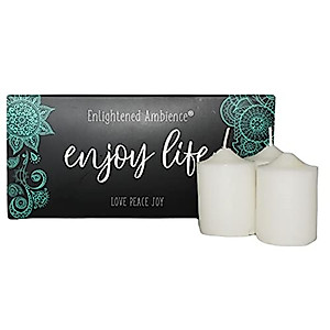Enlightened Ambience Lavender Chamomile Healing Ivory 10 Highly Scented Votive Candles