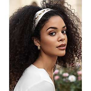 Benevolence LA 14k Gold Braided Hoop Earrings for Women | Gold Huggie Hoop Earrings | Lightweight, Chunky Gold Hoops | Trendy, Thick Hoops | Accessories for Women | Gifts for Her