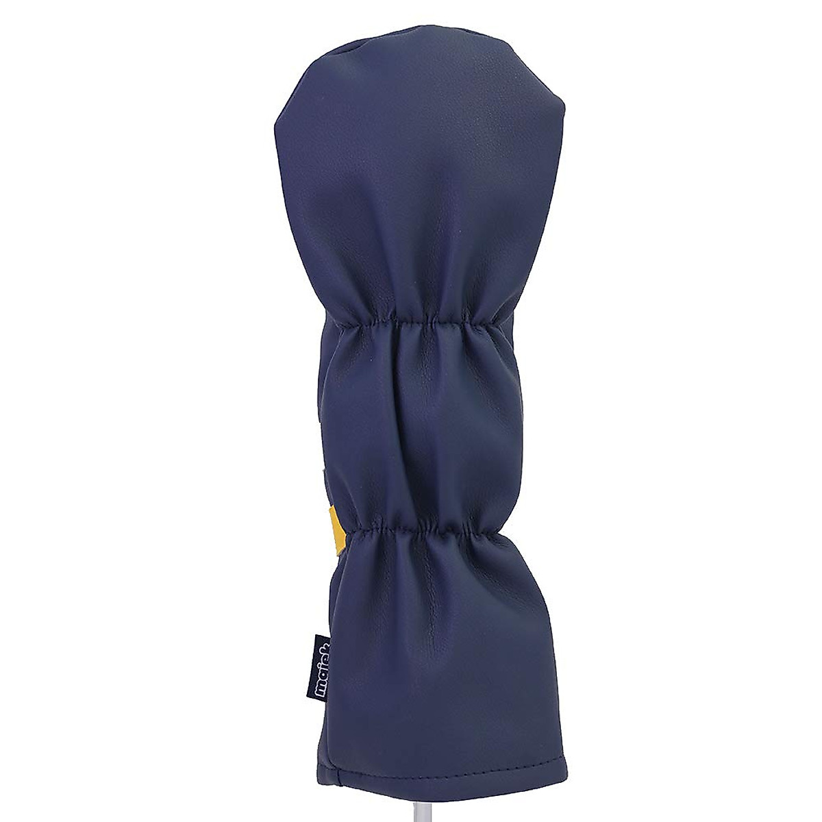 Majek Retro Golf Headcovers Blue White and Yellow Vintage Leather Style 1 & 5 Driver Fairway Head Cover Fits 460cc Drivers Classic Look