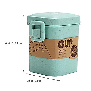 DOITOOL Insulated Food Jar Soup Lunch Container Bento Box Vacuum Thermal Microwavable Food Storage Container Flask 600ml