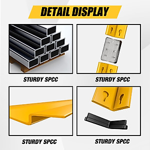 TRISENSE 40" W Garage Shelving Heavy Duty Storage Shelves Load 2400LBS Heavy Duty Shelving Adjustable 4 Tier Wire Metal Shelves for Storage Rack Pantry Shelf Industrial Shelving, Yellow