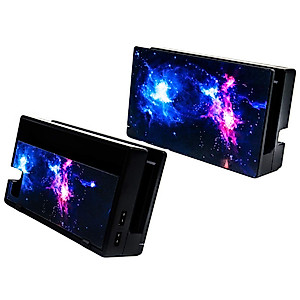 Taifond The Dazzling Galaxy Decals Stickers Set Faceplate Skin +2Pcs Screen Protector for Nintendo for Switch Console & Joy-Con Controller & Dock Protection Kit