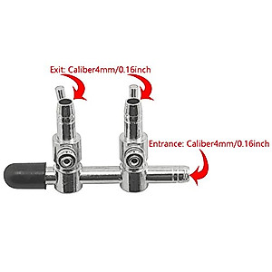 DGZZI Air Distributor Splitte 2PCS 2-Way Stainless Steel Air Flow Splitter Pump Lever Control Valve forAquarium Fish Tank