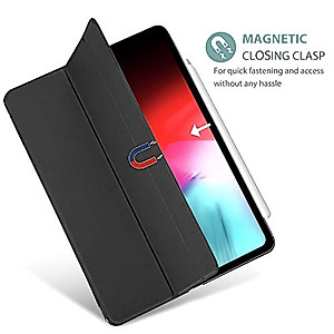 ProCase Smart Case for iPad Pro 12.9" 2018 3rd Gen, Slim Lightweight Trifold Stand Smart Cover with Translucent Frosted Back Protective Case for iPad Pro 12.9 Inch 3rd Gen 2018 Release –Black