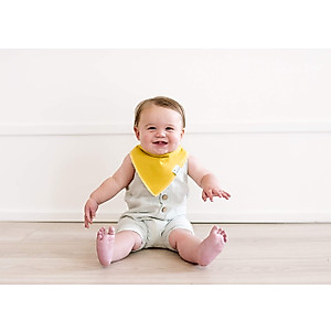 Copper Pearl Baby Bandana Bibs - 4 Pack Soft Cotton Baby Bibs for Drooling and Teething, Absorbent Drool Bibs for Baby Girl and Boy, Adjustable to Fit Newborns to Toddlers, Tons of Styles (Stone)