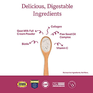 Fera Pet Organics Skin & Coat Goat Milk Cat & Dog – Vet Created - Pet Coat Thickness & Skin Hydration - Collagen, Biotin & Vitamin C - 60 Servings