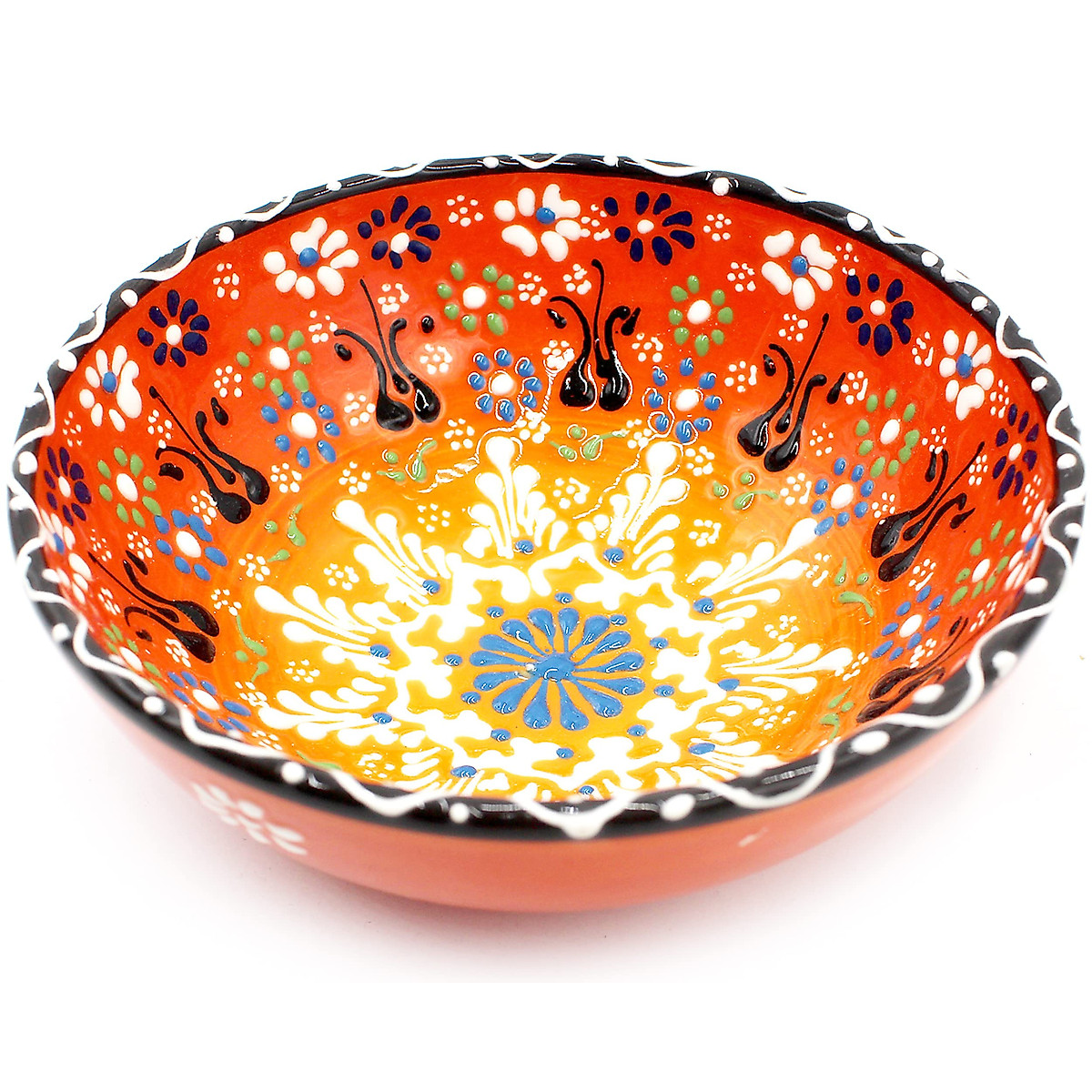 Küchengeräte 6.2" inc0 Hand-Painted Decorative Turkish Ceramic Bowl - Handcrafted Serving Bowl For Snacks Salad Noodle Cereal Rice Soup Pasta Serving - Best Gift Set