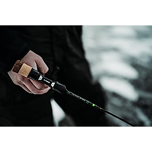 13 FISHING - Tickle Stick - Ice Fishing Rod - Gen 3 - 38" L (Light) - Hole Hopper Rod - 1/16-1/8oz - PC2 Flat-Tip Blank - TS3-38L Black