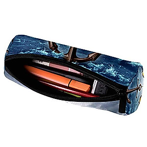 Butterflies Lifting The Burden Anchor Pencil Bag Pen Case Stationary Case Pencil Pouch Desk Organizer Makeup Cosmetic Bag for School Office