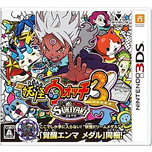 Nintendo 3DS Yokai Watch 3 SUKIYAKI Included Awakening Enma Medal Japanese edition