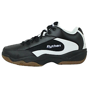 Python Wide (EE) Width Indoor Mid Racquetball (Squash, Indoor Pickleball, Badminton, Volleyball) Shoe (Black; Size 9.0)