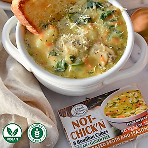 Edward & Son's Vegan Chicken Beef Vegetable Bouillon Cubes – Vegan Broth Cubes, Gluten Free, No Trans Fat, Use in Soups, Stews and Pilafs (8 Cubes of Each)