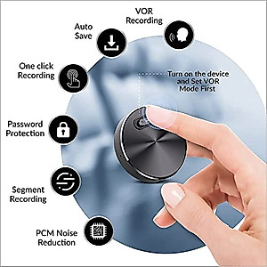 2023 Dododuck Professional Q37 Mini Voice Activated Recorder for Car, Lectures, Meetings, One of The Smallest Recorders, 30 Day Standby Recording, Aluminum Alloy Casing, HD Noise Reduction, (32 GB)