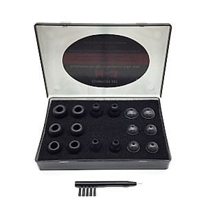 NICKSTON N-3 Assorted Replacement Set Ear Tips Adapters Gels Buds with Box Organizer and Cleaning Tool Compatible with In Ear Earphones Headphones