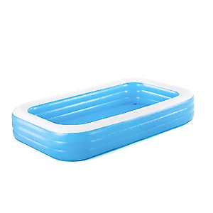 H2OGO! Blue Rectangular Inflatable Family Pool (10' x 6' x 22")