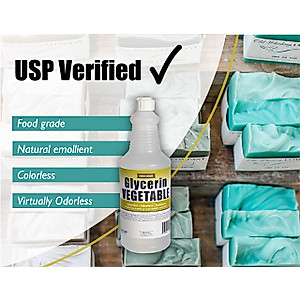 Sanco Industries Vegetable Glycerin - 1 Quart (32oz) - All Natural, USP Grade - Food Grade Liquid Glycerin